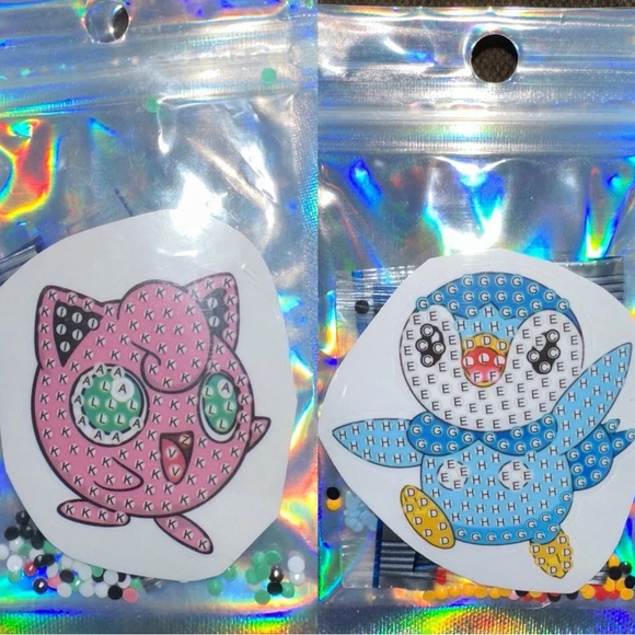 Pokemon | Toys | Pokemon 5d Sticker Kit Diy Craft Piplup Jigglypuff ...